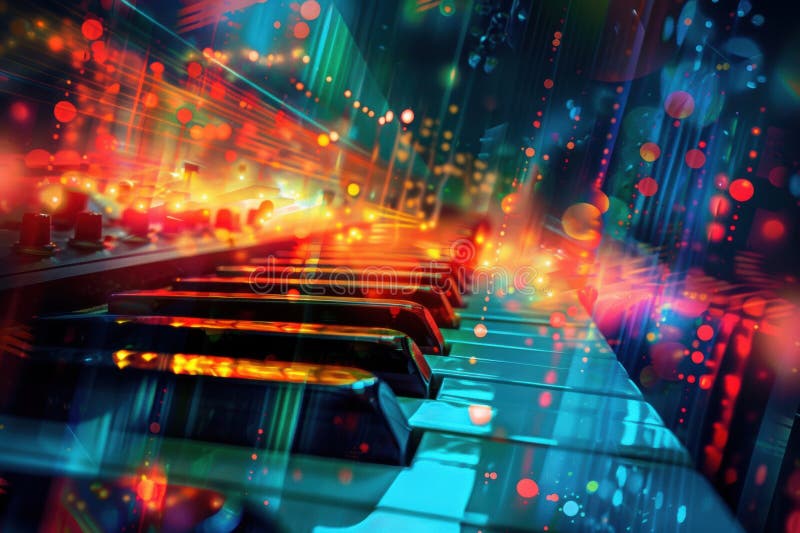 Piano Music Concert with Stunning Light Effects Stock Photo - Image of ...