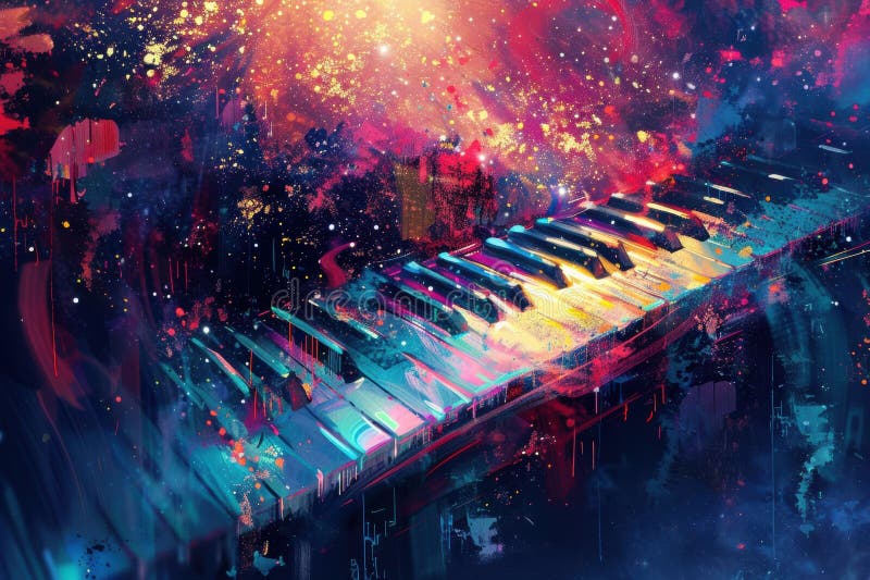 Piano Music Concert with Stunning Light Effects Stock Photo - Image of ...