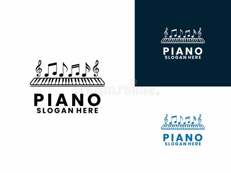 Piano Note Logo Design Vector. Music Note with Piano Logo Template ...