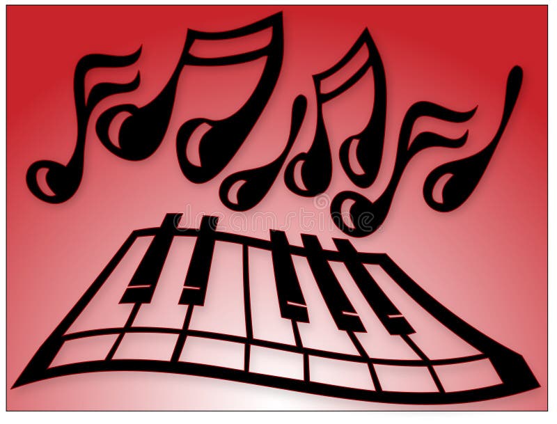 Piano Notes stock vector. Illustration of synthesizer, composition - 978023