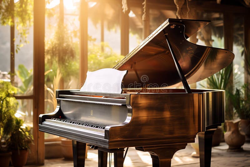 Piano Placed in a Beautiful Natural Setting in Lakeside Beautiful ...
