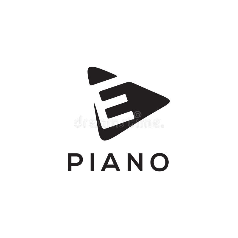 Piano play logo icon stock illustration. Illustration of logo - 151526576