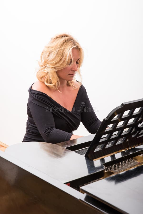 Piano player stock photo. Image of beautiful, entertainment - 96355544