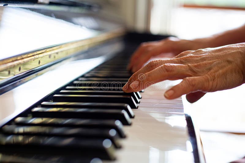 Piano playing stock image. Image of keyboard, hand, beautiful - 178274907