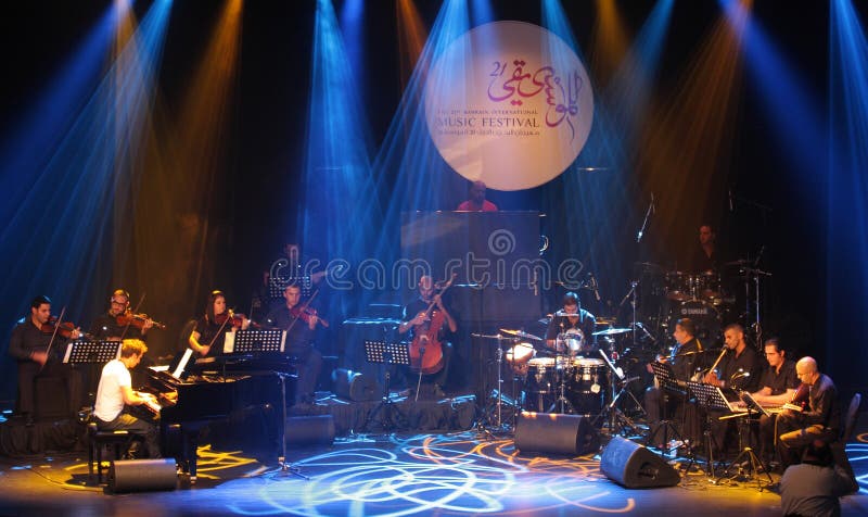 Piano Pop Zade Dirani Performs at Bahrain, 2/10/12 Editorial Stock ...