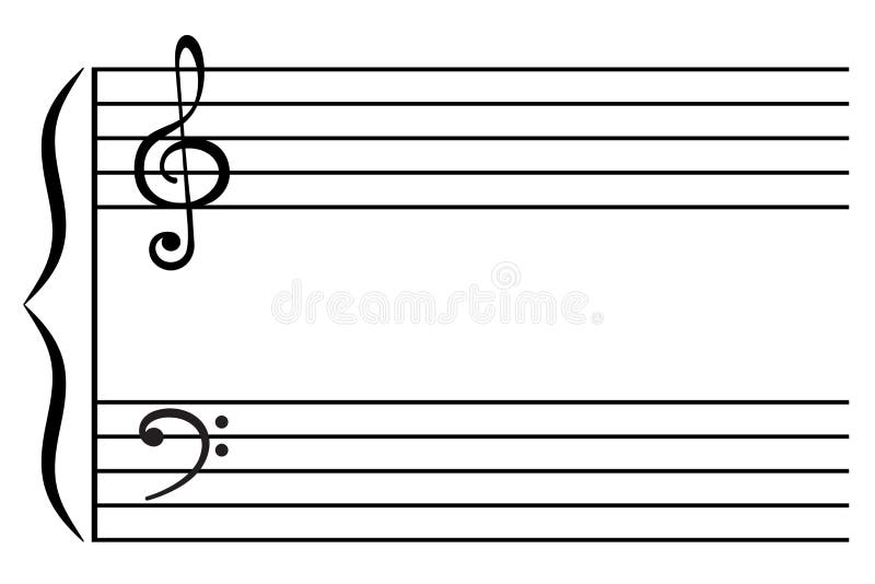 Piano staff illustration stock vector. Illustration of treble - 267018846