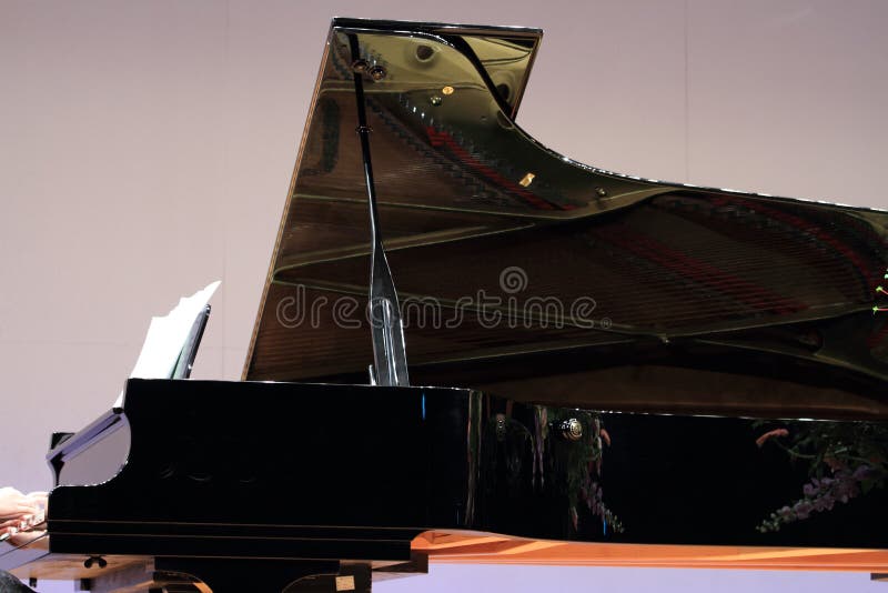 Piano on the stage stock image. Image of piano, grand - 83956447