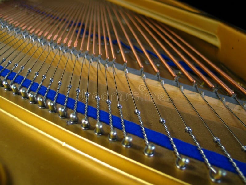 Piano strings stock image. Image of melody, string, painted - 528551