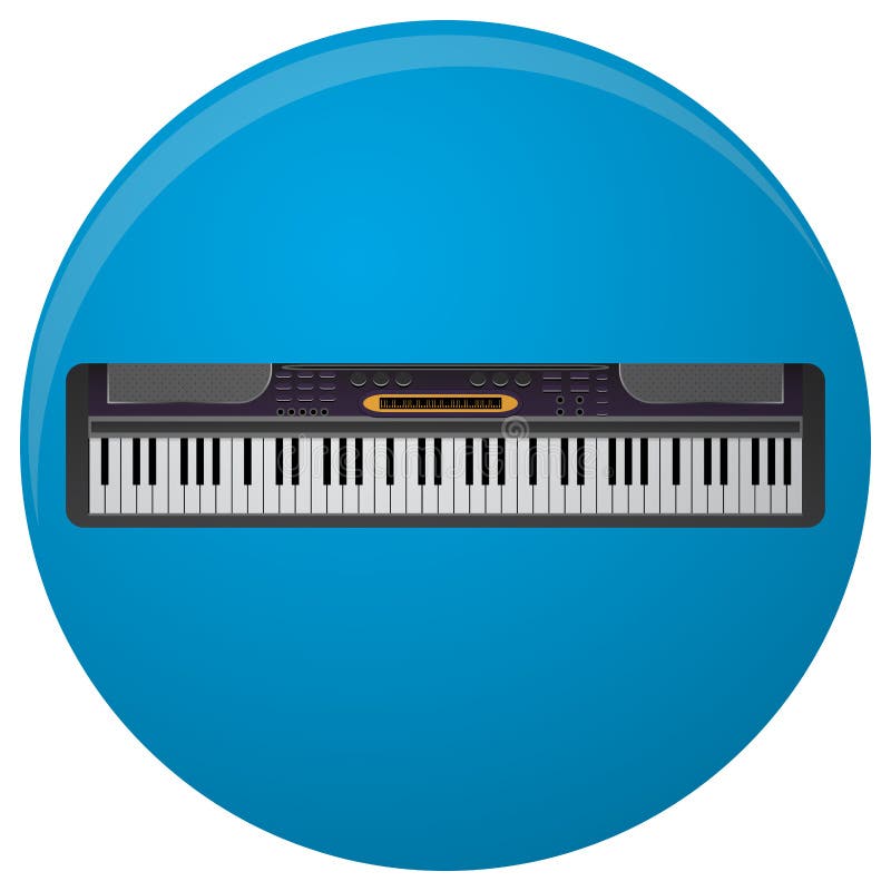 Piano Synthesizer Icon Flat Stock Vector - Illustration of object ... Piano Synthesizer Icon Flat Stock Vector - Illustration of object ...