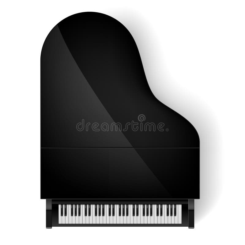 Black grand piano stock vector. Illustration of beautiful - 35942938
