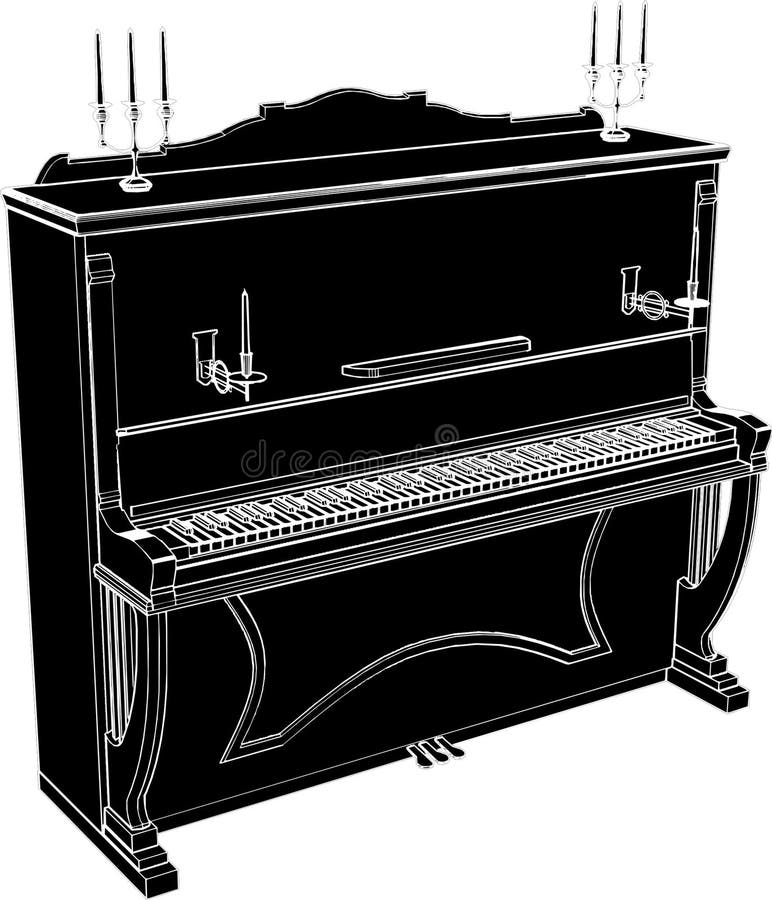 Piano Vector 01 stock vector. Illustration of composition - 10792913