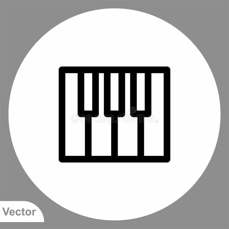 Piano Vector Icon Sign Symbol Stock Vector - Illustration of melody ...