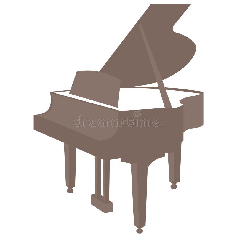 Piano Vector Icon on White Background Stock Vector - Illustration of ...