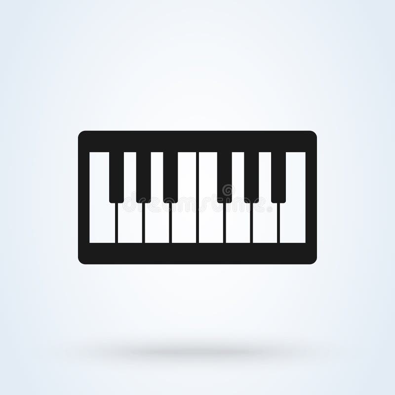 Piano Vector Illustration in Flat Design Style. Classical Music Sign ...