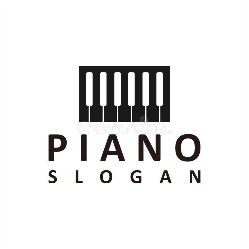 Piano Vector Logo Design Graphic Abstract Stock Vector - Illustration ...