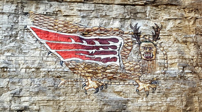 Piasa Bird editorial stock image. Image of illinois, piasa - 66535724