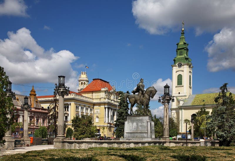 Piata Unirii (Union Square) Dans Oradea Roumanie Image stock - Image du ...