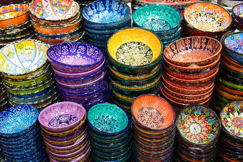 Piatti ceramici turchi fotografia stock. Immagine di arte - 40500402