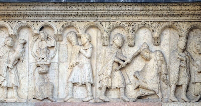 Piastra Con Storie Di Genesi : L'eterno Rimprovera Adam E L'espulsione ...