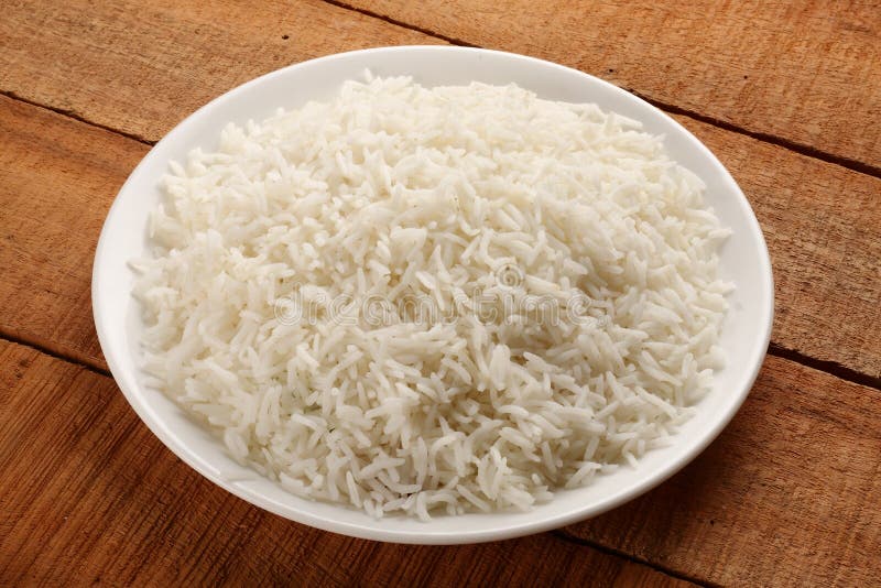 Piatto Di Riso Basmati Organico Cucinato Immagine Stock - Immagine di ...