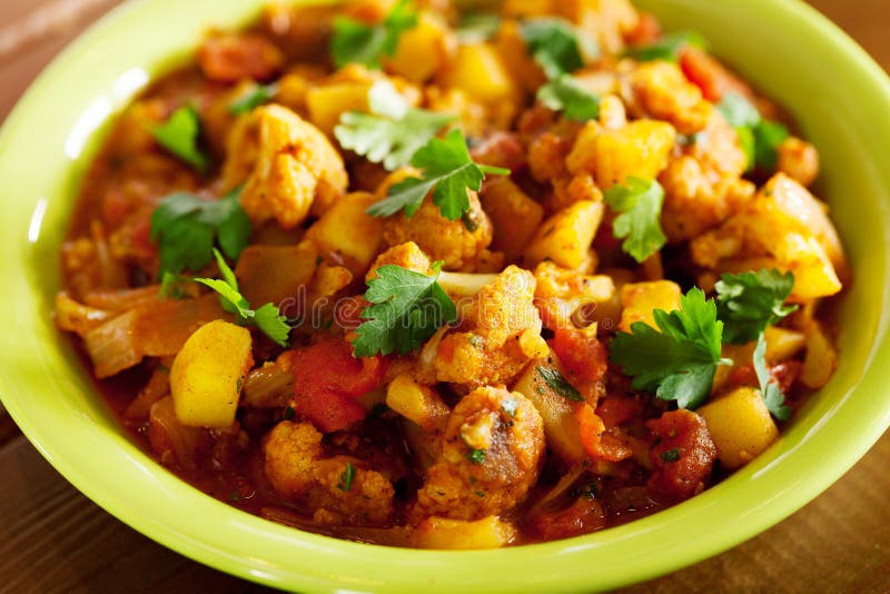 Piatto Indiano Del Curry Di Gobi Aloo Fotografia Stock - Immagine di ...