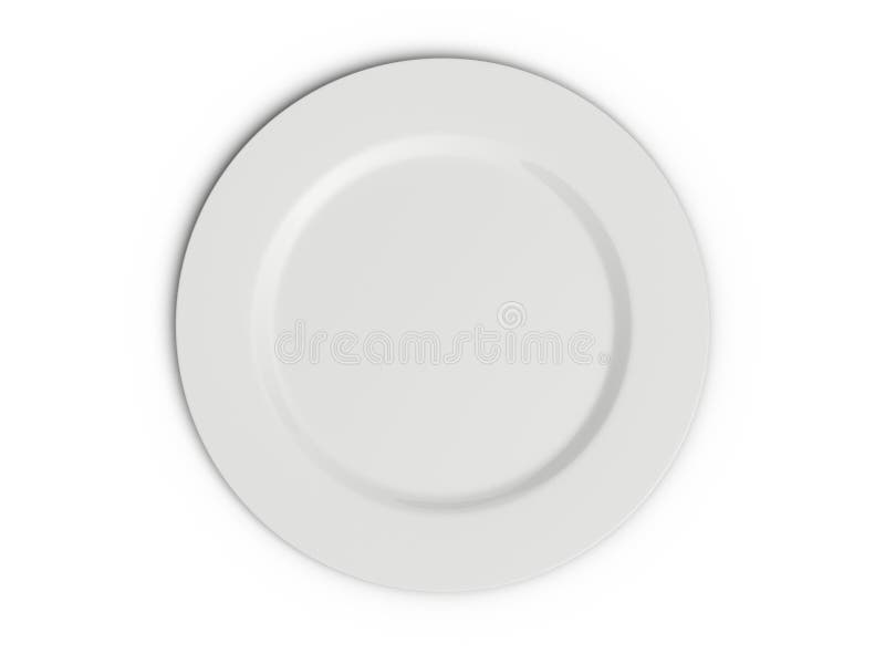 Piatto Bianco Isolato Su Sfondo Trasparente. Piatto Vuoto Realistico ...