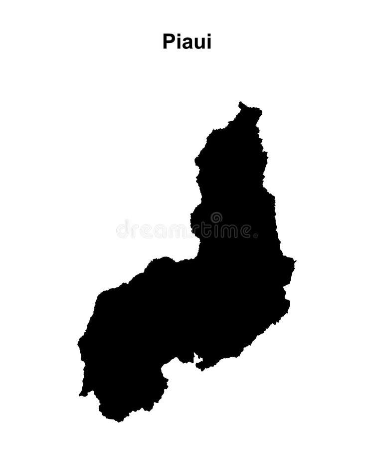 Piaui outline map stock vector. Illustration of contour - 360402982
