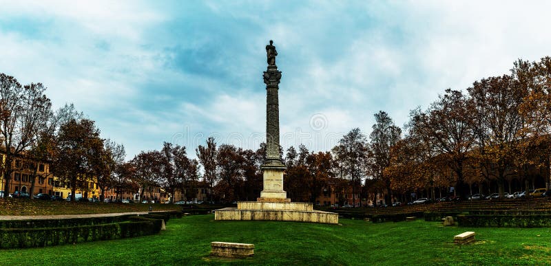 Piazza Ariostea in Ferrara, Italy Editorial Photography - Image of ...
