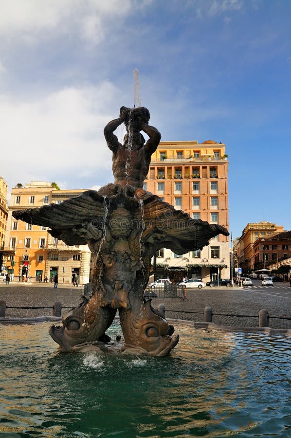 Piazza Barberini, Rome stock image. Image of fontana - 17458793
