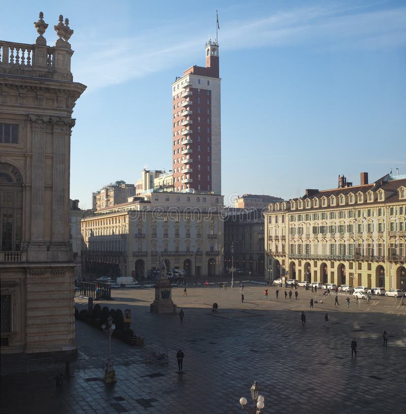 Piazza Castello Square in Turin Editorial Stock Image - Image of europe ...