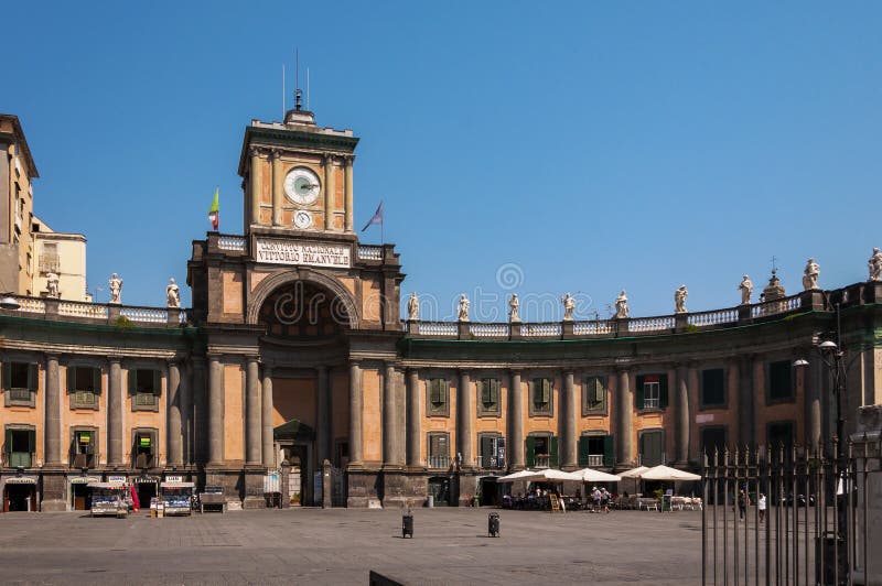 Piazza Dante in Naples editorial photo. Image of monument - 116818521