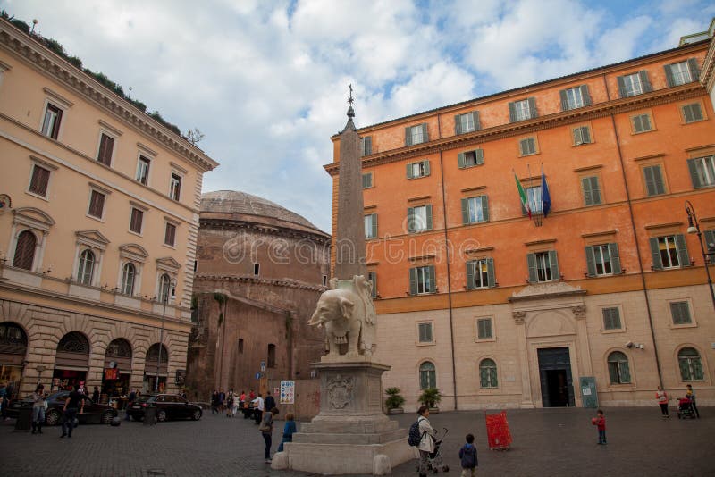 Piazza della Minerva editorial image. Image of history - 57314340