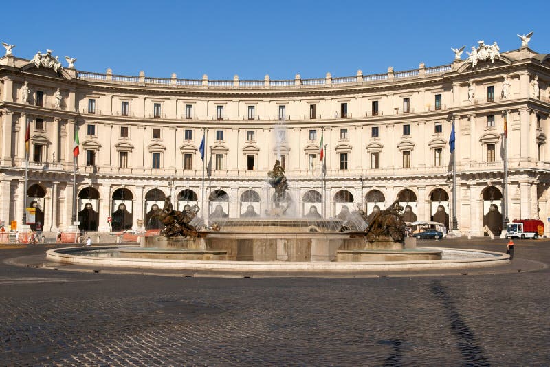Piazza Della Repubblica in Rome Editorial Image - Image of della ...