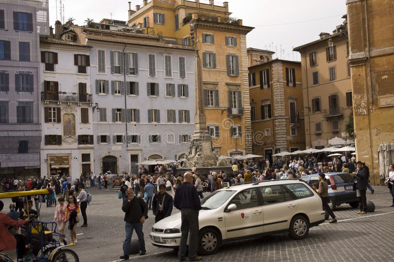 Piazza Della Rotonda Street Scene Editorial Photography - Image of ...