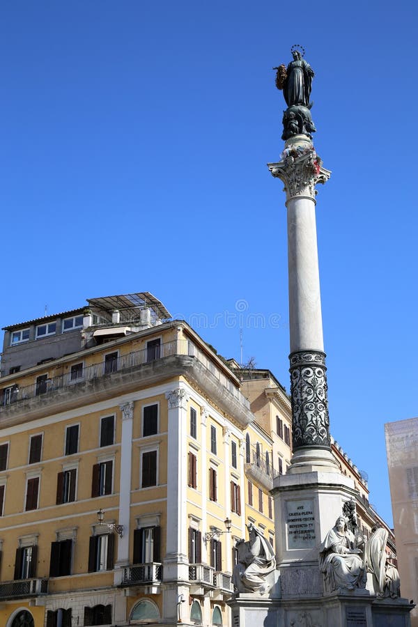 Piazza Di Spagna in Rome, Italy Stock Photo - Image of classical ...