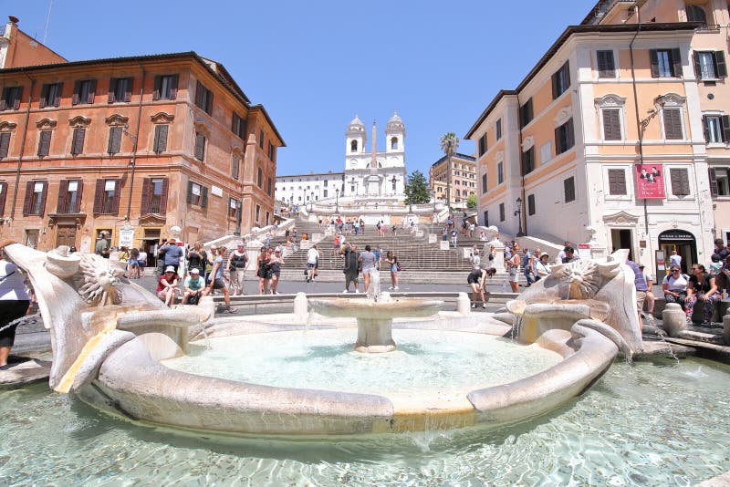 Piazza Di Spagna Square Rome Italy Editorial Stock Image - Image of ...