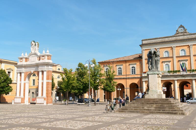 Piazza Marconi in Santarcangelo Di Romagna, Italy Editorial Photo ...