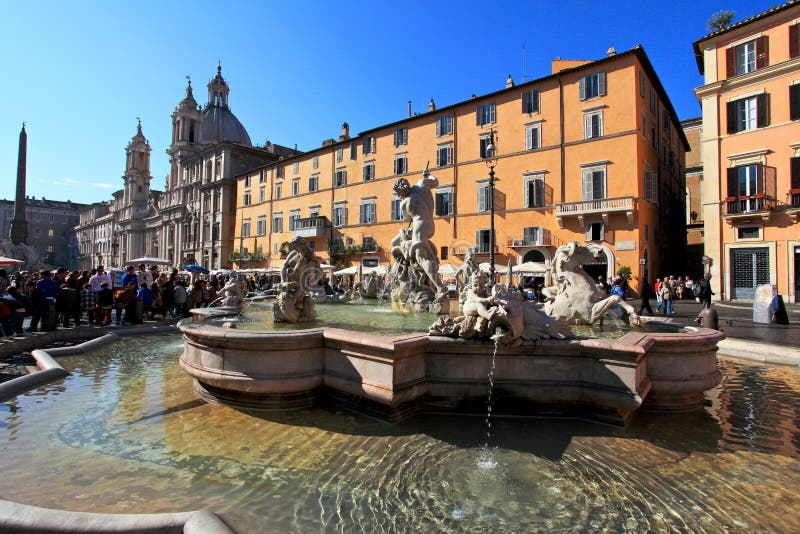 Piazza Navona editorial photo. Image of buildings, monuments - 24052876