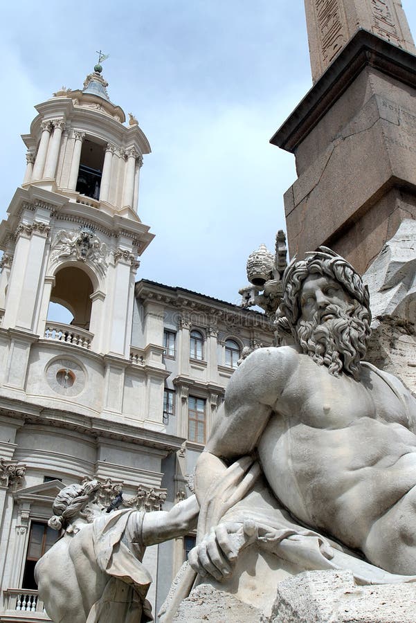 Piazza Navona stock photo. Image of four, historic, piazza - 940848