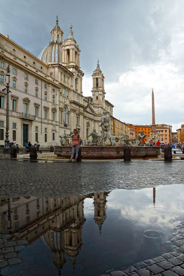 Piazza Navona in Rome, Italy Editorial Stock Photo - Image of europe ...
