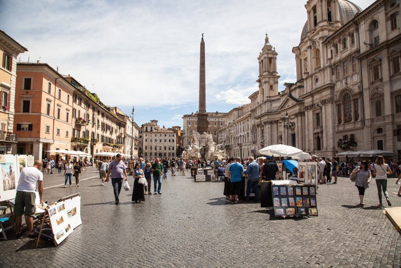 Piazza Navona, Rome. editorial photo. Image of roma, architecture ...