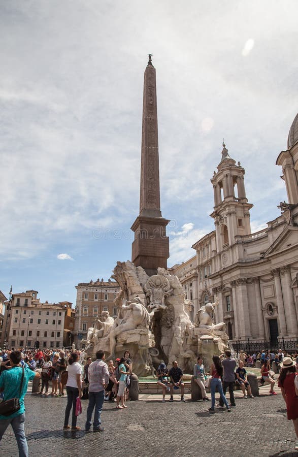 Piazza Navona, Rome. editorial stock photo. Image of historic - 79065578