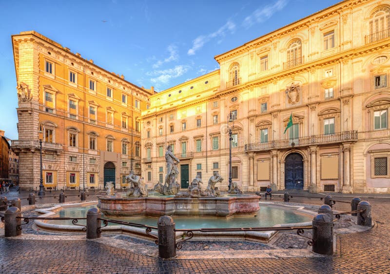 Piazza Navona in the Morning. Rome. Italy Stock Image - Image of ...