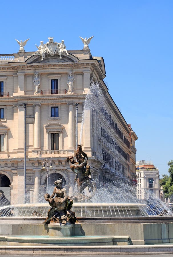 Piazza repubblica, rome stock photo. Image of plaza, bronze - 27042678