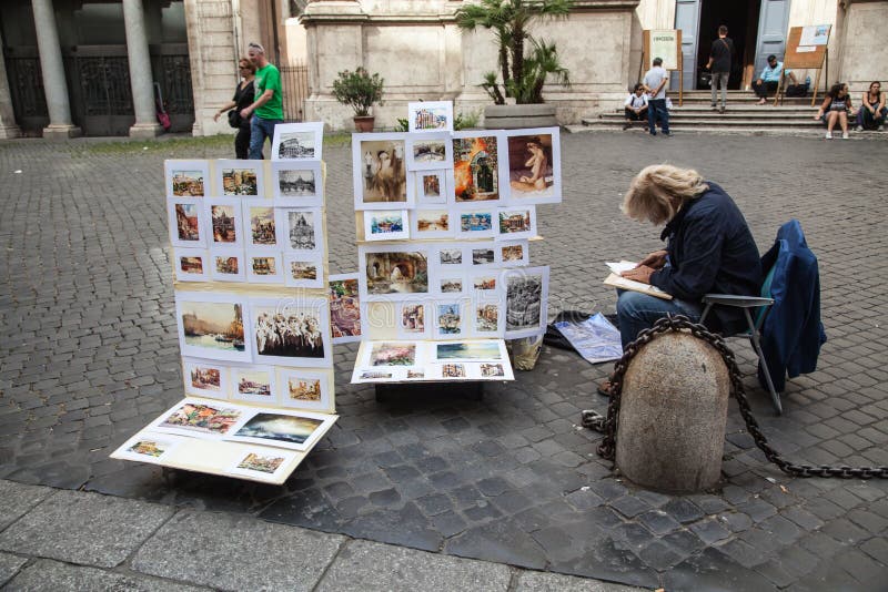 Piazza San Marcello Al Corso in Rome Editorial Stock Image - Image of ...