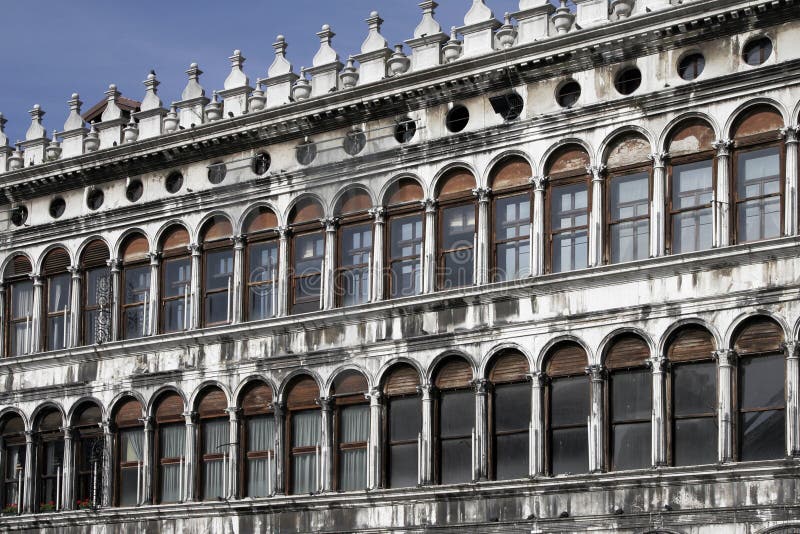 Piazza San Marco Building Facade, Venice, Italy Stock Image - Image of ...