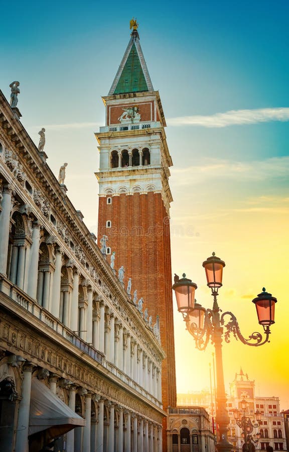 Piazza San Marco at Sunrise Stock Photo - Image of italy, golden: 175685944
