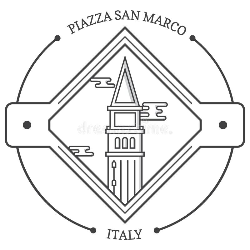 Piazza San Marco. Vector Illustration Decorative Design Stock ...