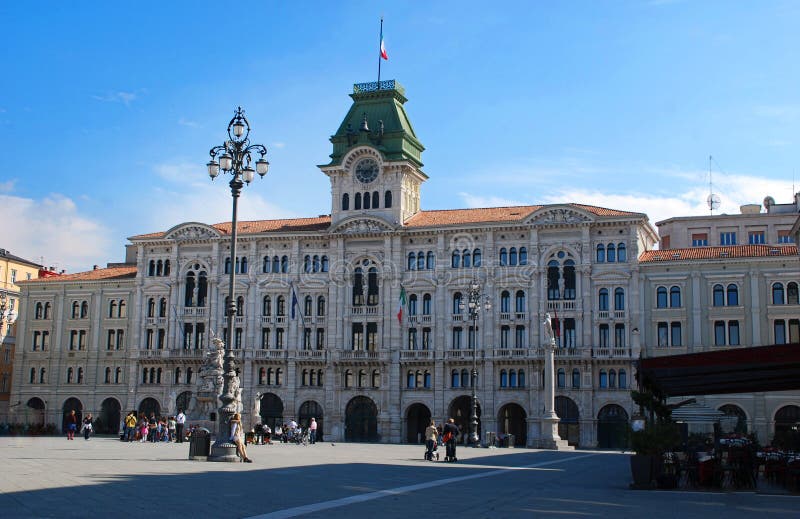 Piazza Unita D`Italia, Unity of Italy Square, Main Square in Trieste ...
