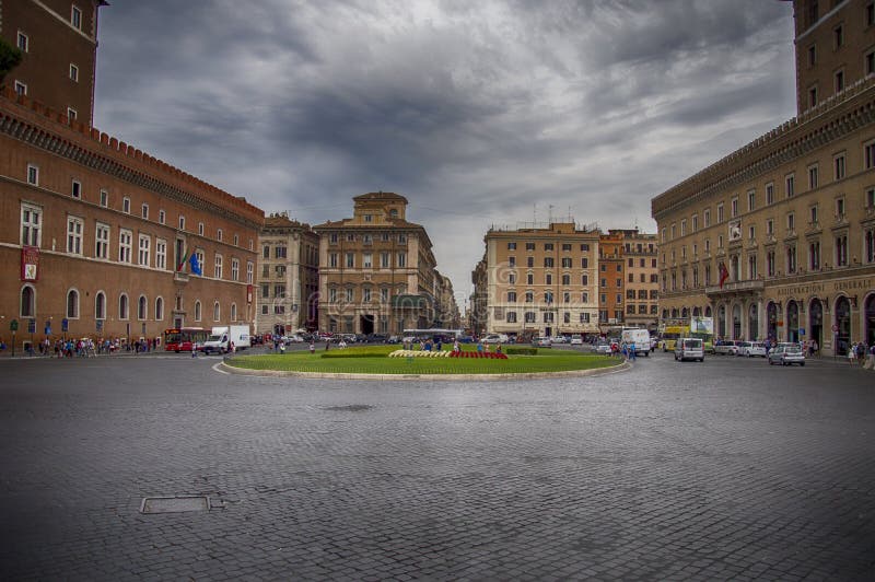 Piazza Venezia, Aka Venezia Square in Rome, Italy Editorial Stock Image ...